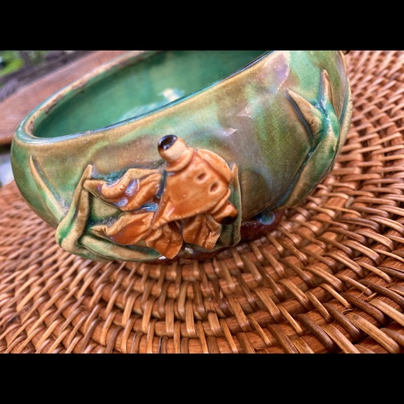 Accents | Vintage Majolica Sculpted Goldfish Angelfish Bowl Planter ...
